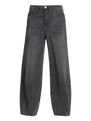 True Religion Baggy Jeans With Fringed Hem - Grey