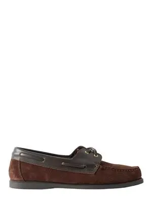 MORJAS Suede Boat Shoes - Brown