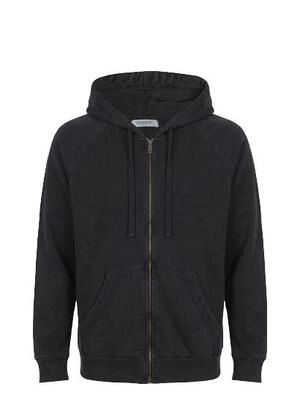Crossley Full Zip Cotton Sweatshirt - Black