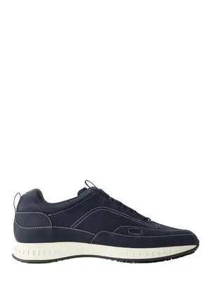 John Lobb Nubuck Laced Stream Sneakers - Blue