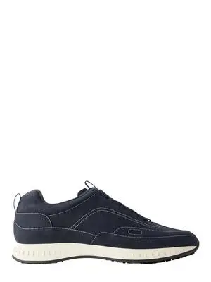 John Lobb Nubuck Laced Stream Sneakers - Navy