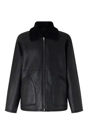 Auralee Reversible Shearling Jacket - Black
