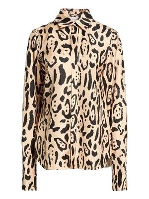 Sportmax Leopard Print Silk Shirt - Beige