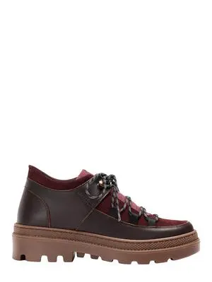 NAGUISA Abra Dark Aw Lace Up Boots - Brown