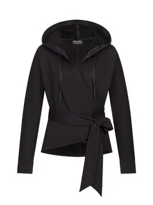 MARIANNA DÉRI Wrap Hoodie - Black