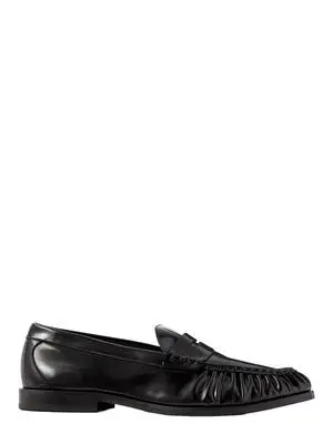 VINNY'S Louee Gathered Leather Loafers