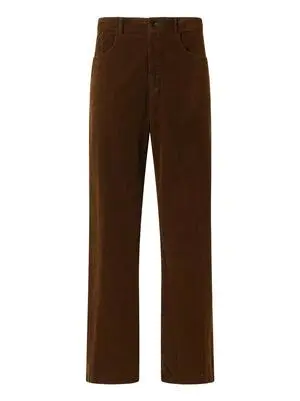Dries Van Noten Straight-leg Cotton-corduroy Trousers - Brown