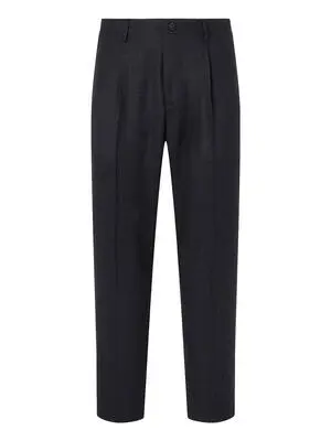 Canali Straight-leg Wool Trousers - Black