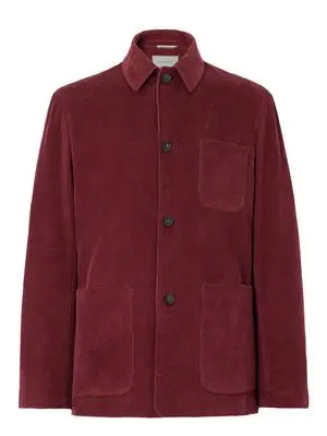Canali Cotton-corduroy Overshirt - Red