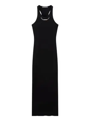 Stella McCartney Chain Detail Racerback Tank Dress - Black