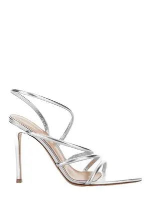 GIANVITO ROSSI Gianvito Rossi 105mm Ettie Metallic Leather Sandals