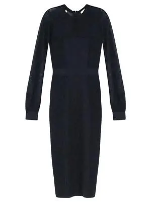 ELISABETTA FRANCHI Elisabetta Franchi Sheer Panel Midi Dress