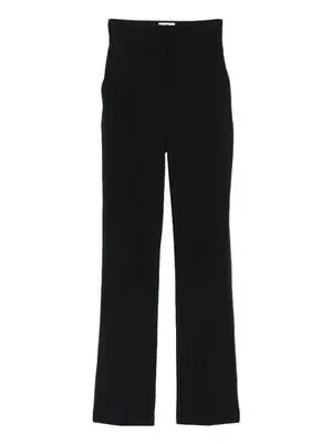 Elisabetta Franchi High-waisted Pleated Trousers - Black
