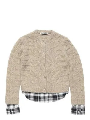 Acne Studios ACNE STUDIOS Cable Knit Cardigan Medium Beige