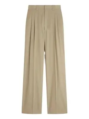Phoebe Philo Tailored Wide-leg Pleated Trousers - Nude