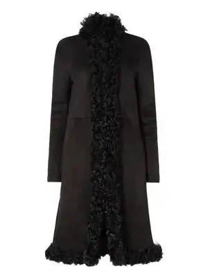 Fendi Merino Shearling Coat - Black