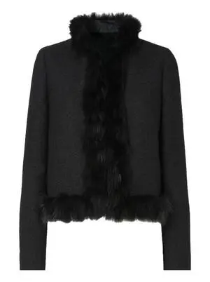 FENDI FENDI Wool And Fox Fur Blouson Jacket
