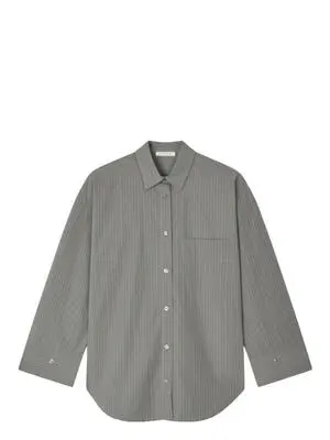 BY MALENE BIRGER BY MALENE BIRGER Striped Button-Down Shirt Gray