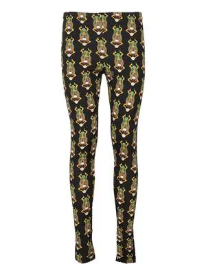 La DoubleJ Graphic-print Elasticated-waist Leggings - Black