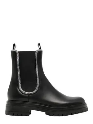 GIANVITO ROSSI Embellished Ankle Boots - Black