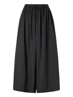 ST. AGNI ST. AGNI Elasticated Wide-Leg Trousers Black