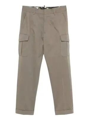 Dsquared2 Cargo Pants With Flap Pockets And Cuffed Legs - Gray