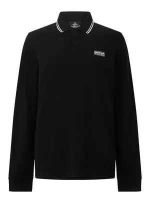 Barbour Cotton Long-sleeve Polo Shirt - Black