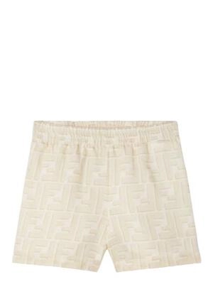 Fendi Fendi FF Logo Print Shorts Beige