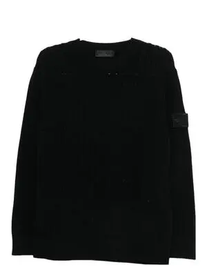 Stone Island Stone Island Long Sleeve Pullover Sweater Black