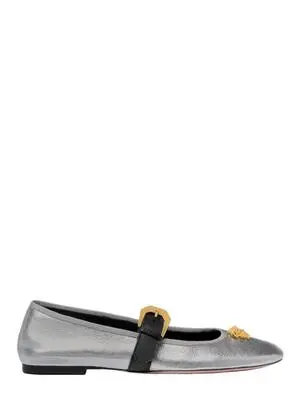 Versace La Medusa Metallic Ballerinas - No