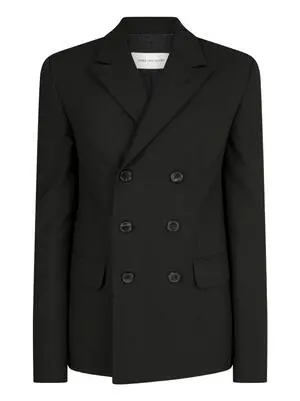Dries Van Noten Double-breasted Long-sleeve Blazer - Black