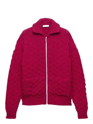 Prada Prada Wool Cardigan Of Raspberry