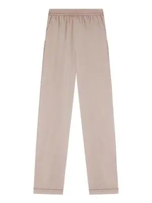 Emporio Armani Twill Crêpe Trousers - Light Brown