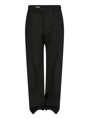 Dries Van Noten Straight-leg Wool Trousers - Black