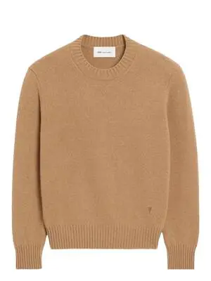 AMI Paris Long-sleeve Knit Top - Brown