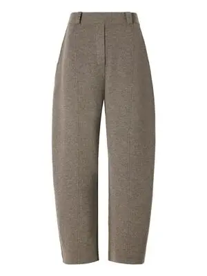 LISA YANG Cashmere Barrel-leg Pants - Beige