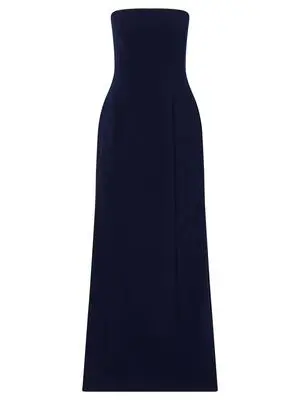 Jenny Packham Estelle Crepe Gown - Navy