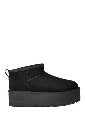 UGG UGG Classic Ultra Mini Platform Suede Boots Black