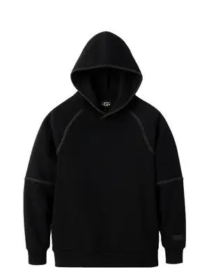 UGG UGG Classic Cotton Blend Hoodie With Whipstitch Detailing Black