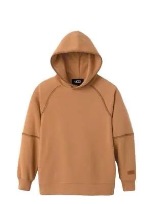 UGG UGG Classic Cotton Blend Hoodie With Whipstitch Detailing Chestnut