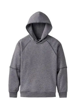 UGG UGG Classic Cotton Blend Hoodie With Whipstitch Detailing Medium Grey Heather