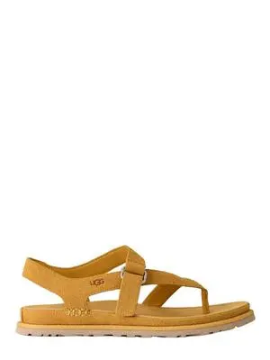 UGG UGG Golden Gaze Toe Post Suede Sandals Wheat Field