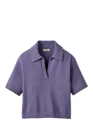 UGG UGG Keslyn Top Lite Short Sleeve Polo Sweater Dusted Iris
