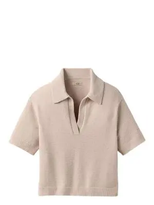 UGG UGG Keslyn Top Lite Short Sleeve Polo Sweater Sand
