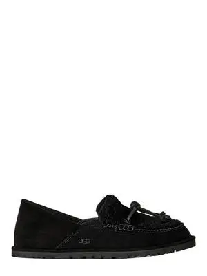 UGG Zora Sheepskin Loafer Shoes - Black