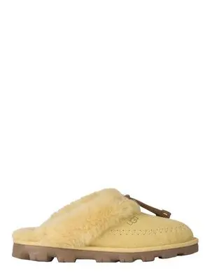 UGG Coquette Stitch Sheepskin Slippers - Muted Mustard