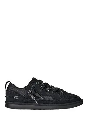 UGG UGG Minimel Suede And Textile Lace-Up Shoes Black