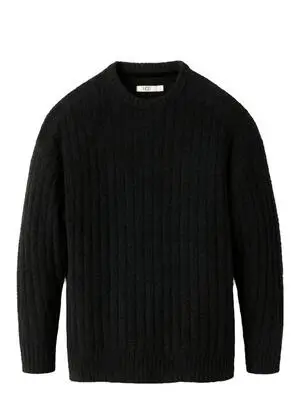 UGG Riz Top Rib Cozy Knit Sweater - Black