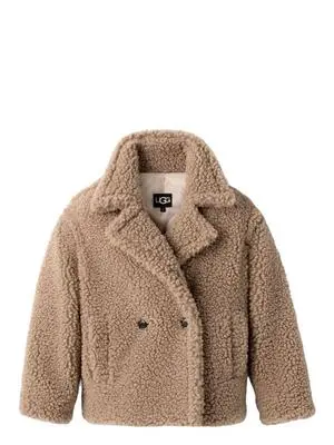 UGG Gertrude Short Teddy Coat - Putty