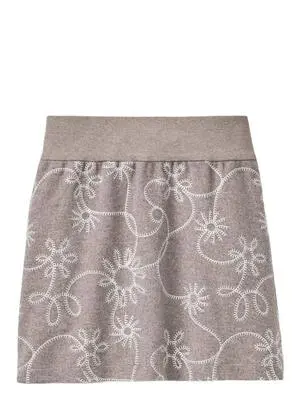 UGG Botanic Embroidered Mini Skirt - Oyster Heather